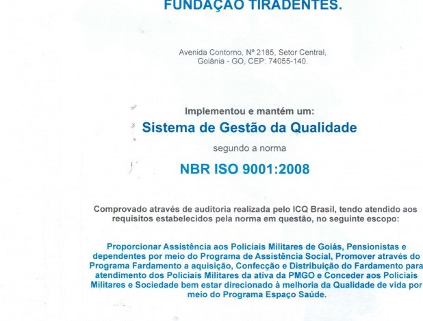 Sistema de Gestão da Qualidade da Fundação Tiradentes: reafirmada ...